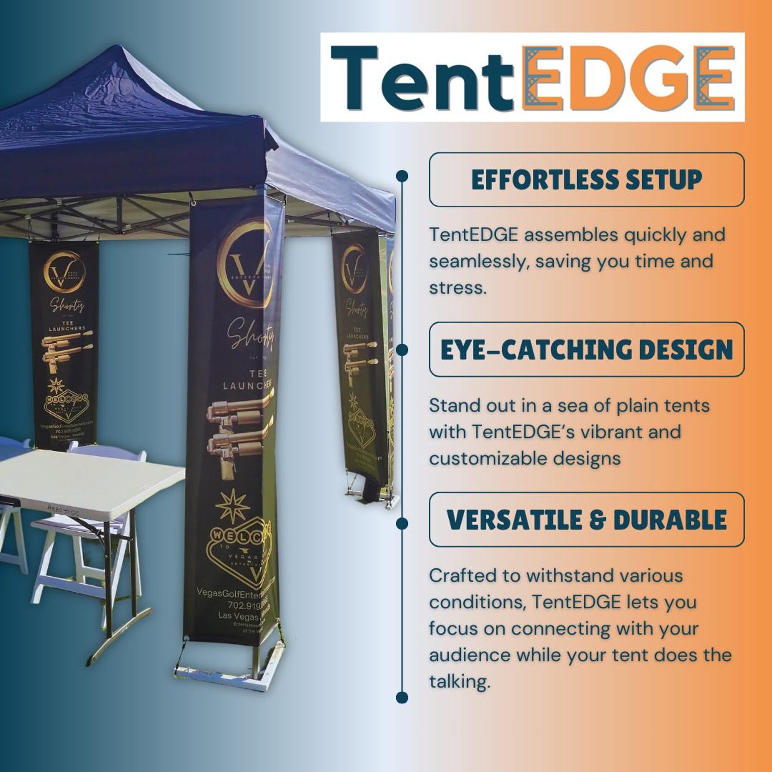 Tent Banner Brackets for Pop-up Canopy – Custom Vendor Booth Branding ...