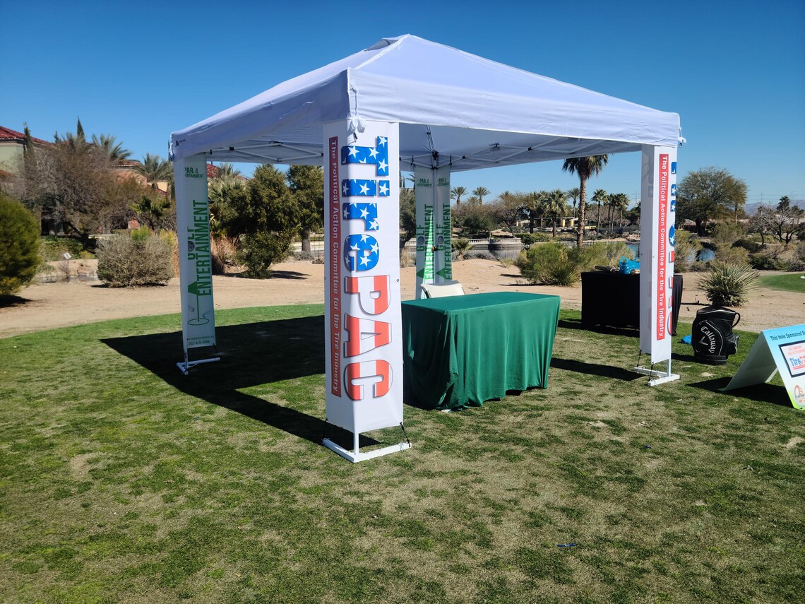 Tent Banner Brackets for Pop-up Canopy – Custom Vendor Booth Branding ...