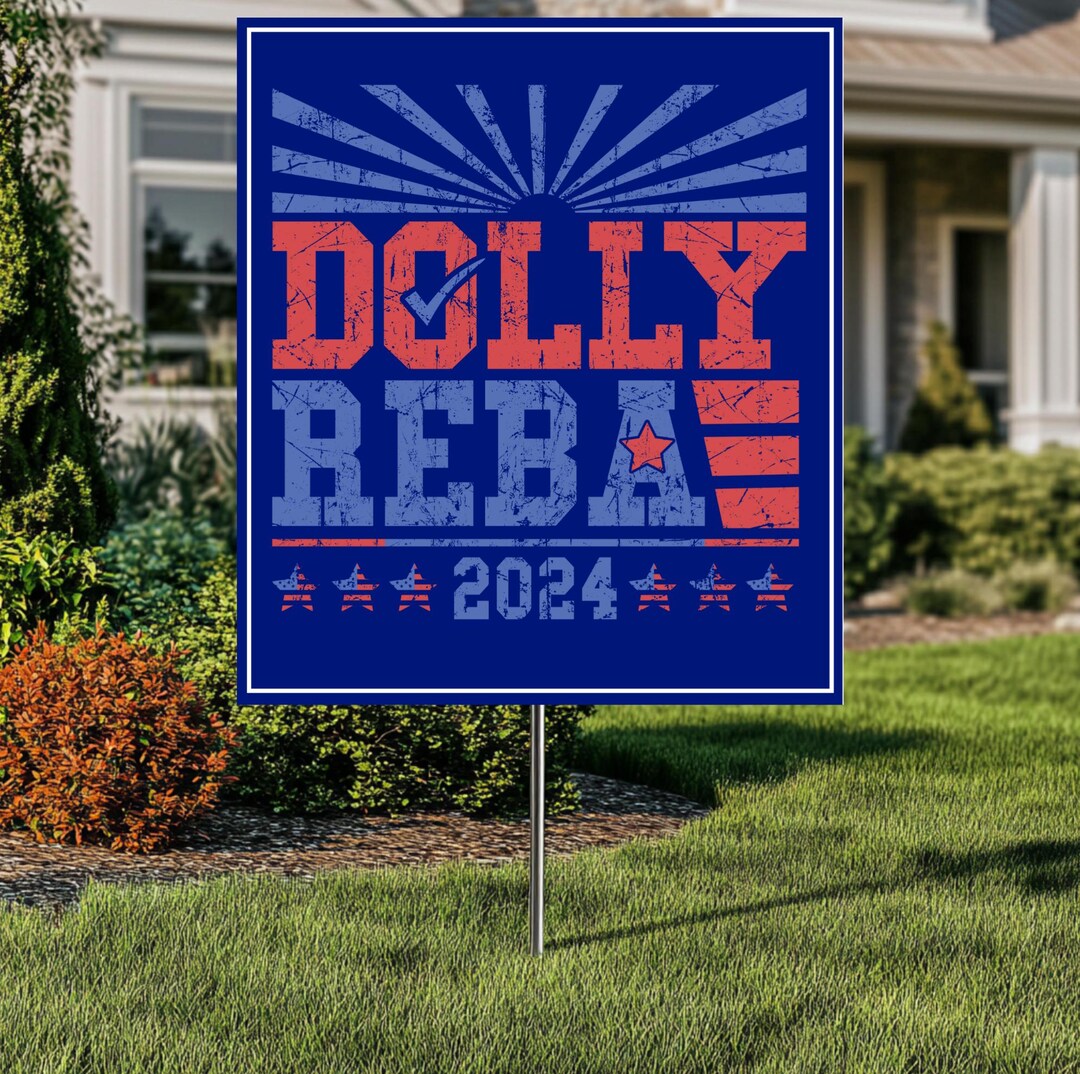 Funny Election Yard Sign, Dolly Reba 2024 Vintage Yard Sign, Anti ...