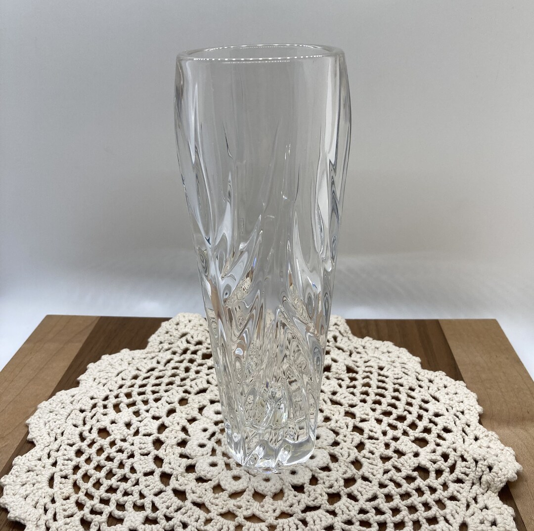 Vintage Gorham Crystal Vase, Star Blossom Pattern Vase, 7 Inch Crystal ...