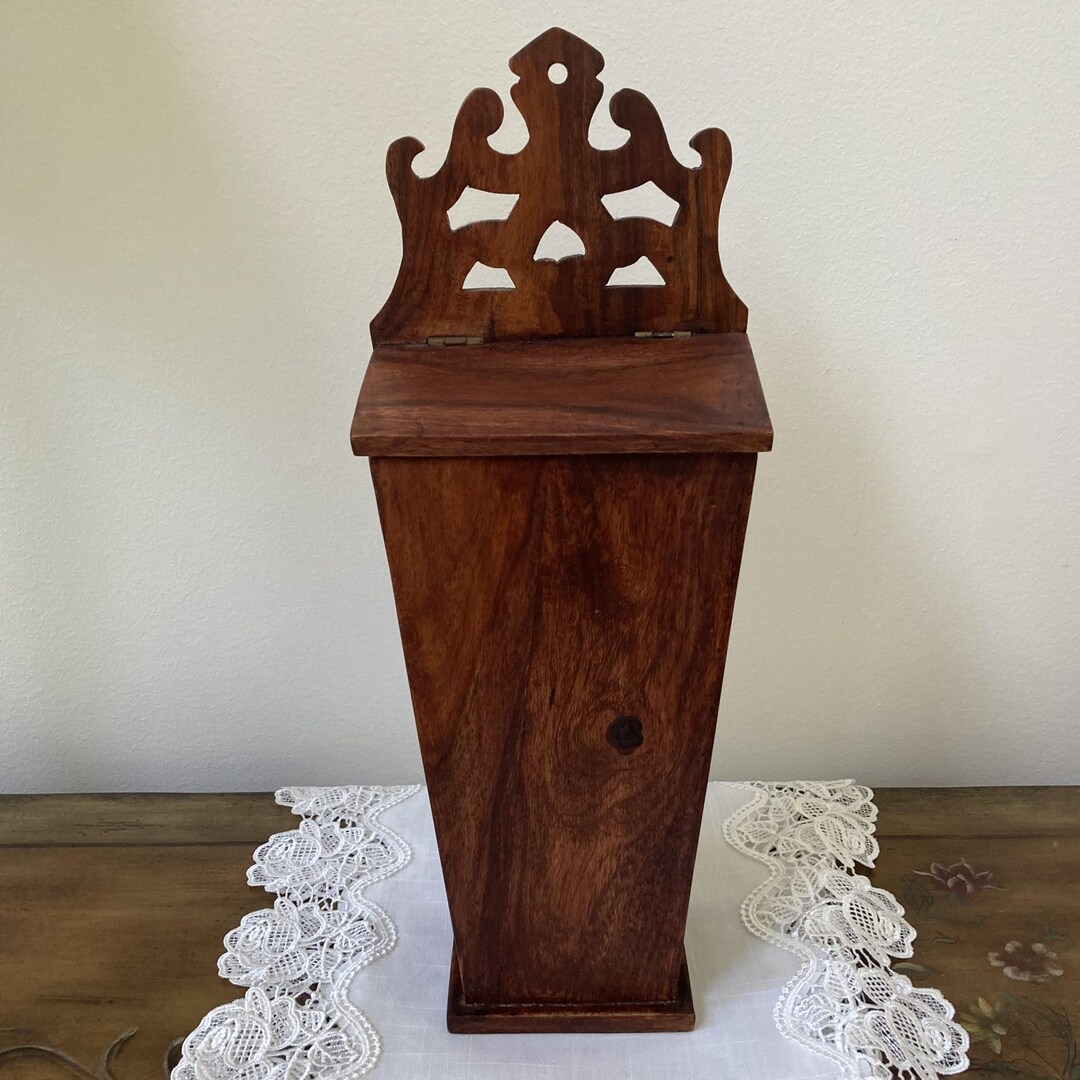 Antique Candle Box, Vintage Candle Box, Wood Candle Box, Wall Decor ...