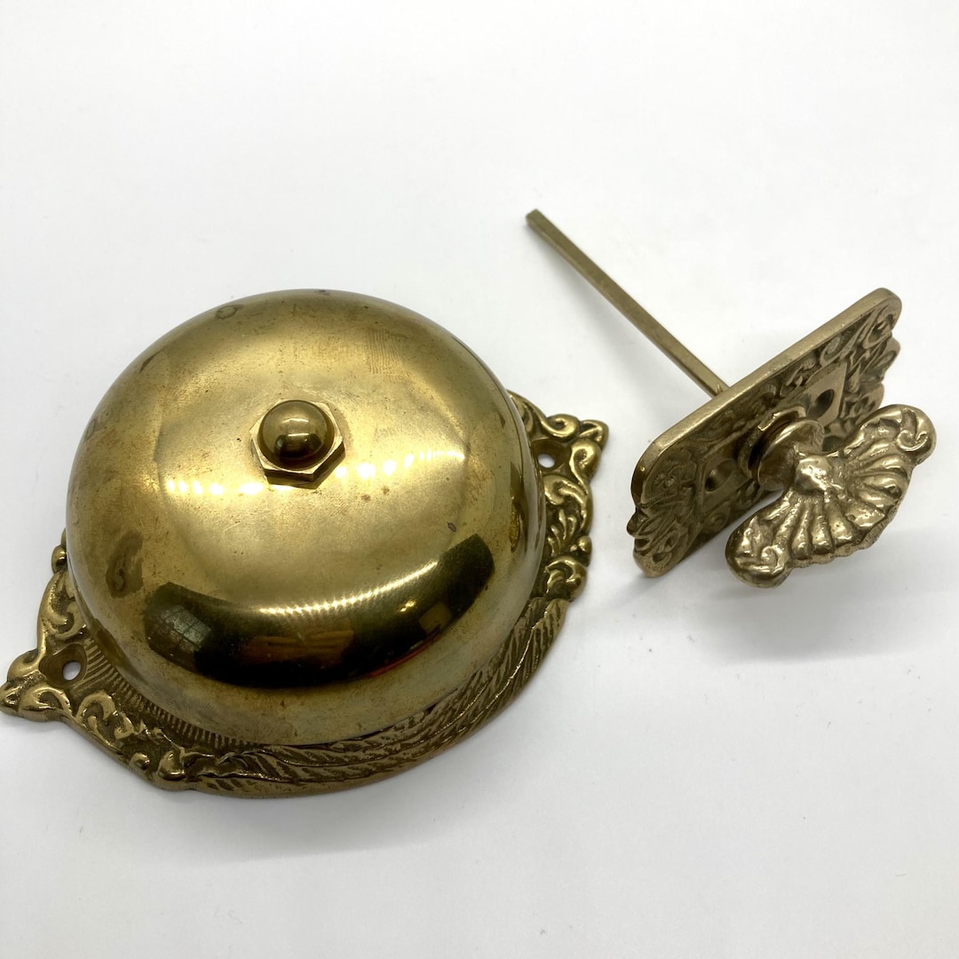 Vintage Brass Mechanical Door Bell Ringer, Vintage Twist Door Bell ...