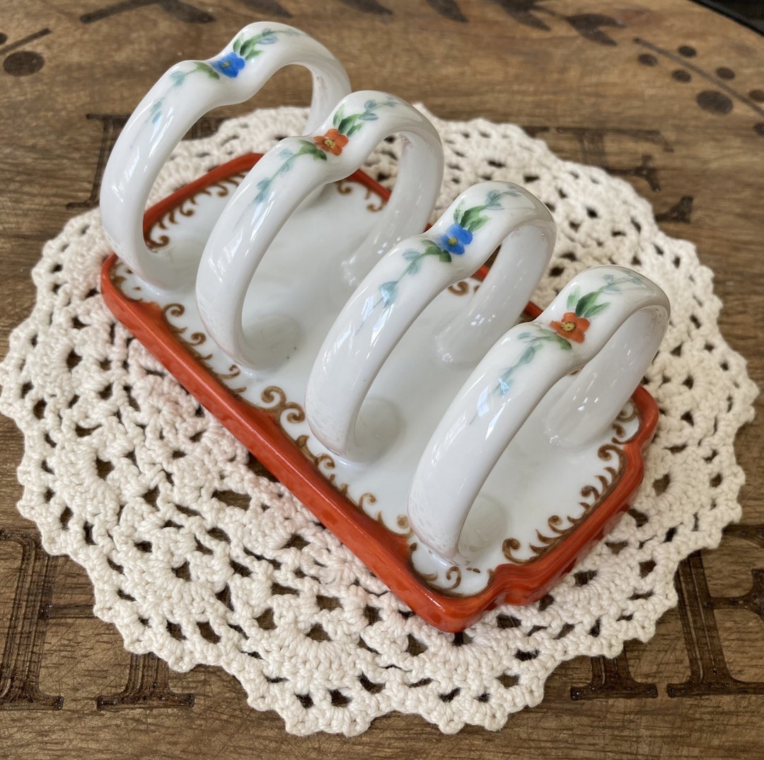 Vintage Noritake Japanese Porcelain Toast Rack, Vintage Toast Holder ...