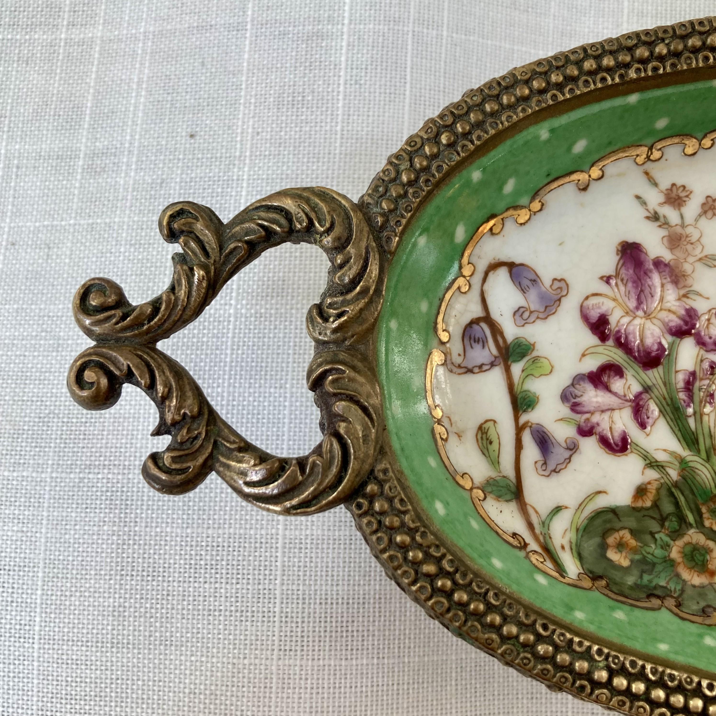 Vintage Wong Lee 1895 Hand Painted Floral Trinket Dish - Etsy