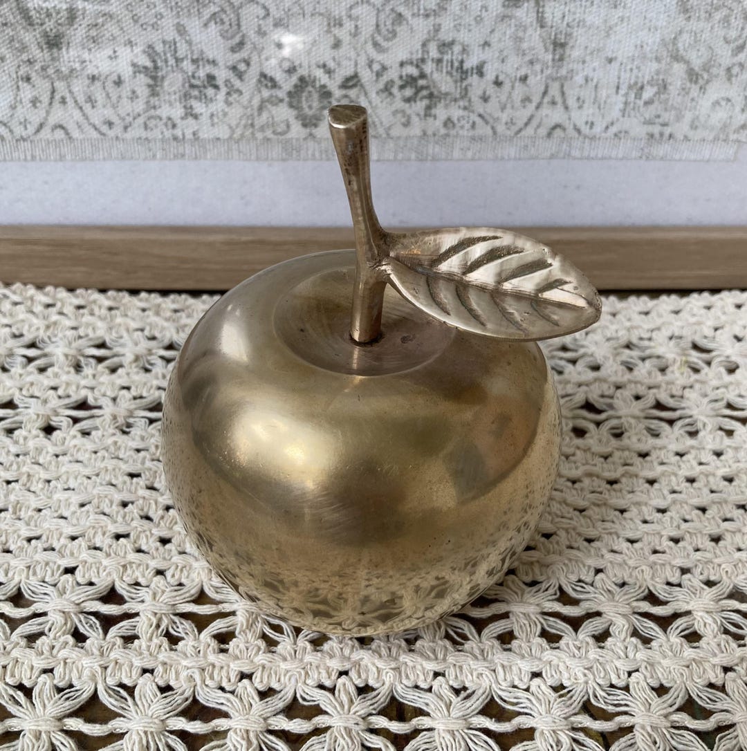 Vintage Brass Apple Bell, Vintage Brass, Brass Fruit - Etsy