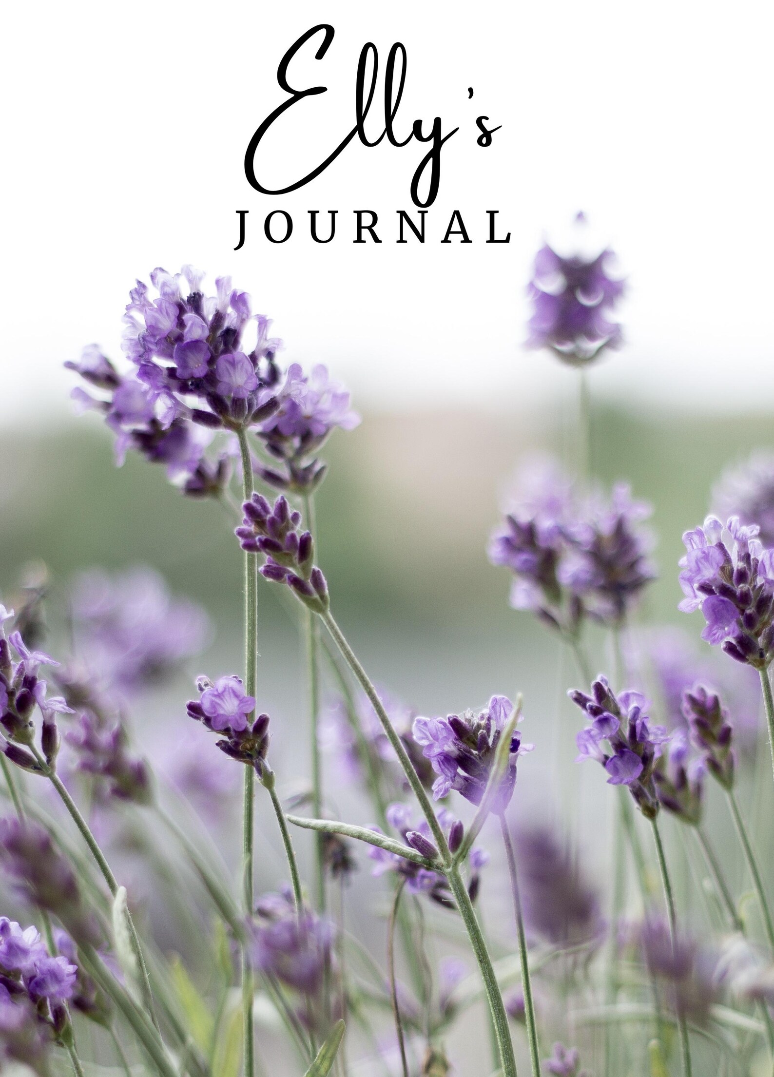 Purple Flower Hardcover Custom Diary, Personalized Journal, Birthday ...