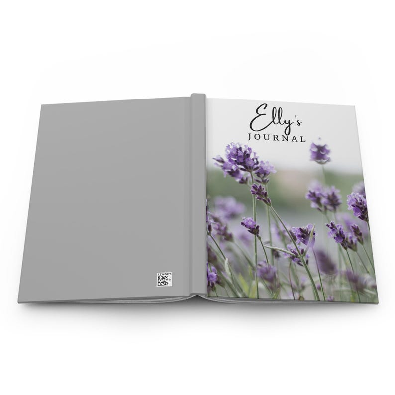 Purple Flower Hardcover Custom Diary, Personalized Journal, Birthday ...
