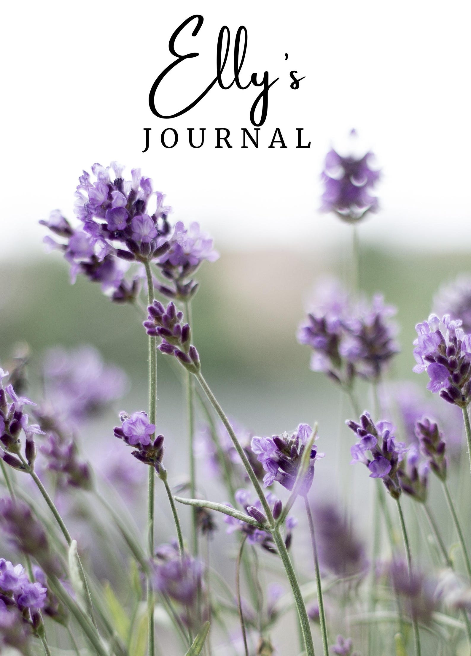 Purple Flower Hardcover Custom Diary, Personalized Journal, Birthday ...