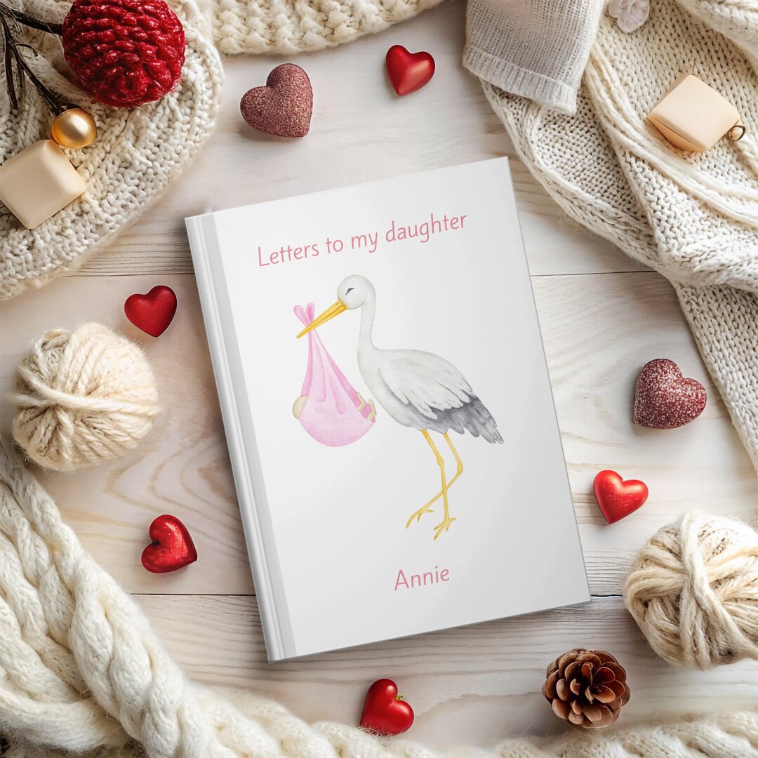 Stork With Baby Girl, Letters to Baby Girl, Thoughtful Gift for New Mom ...