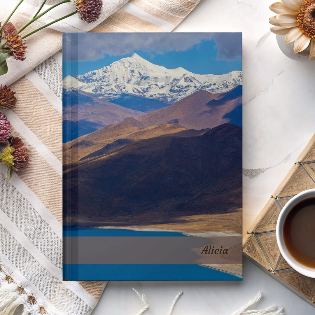 Tibet China Mountains Landscape, Customizable Hardcover Journal ...