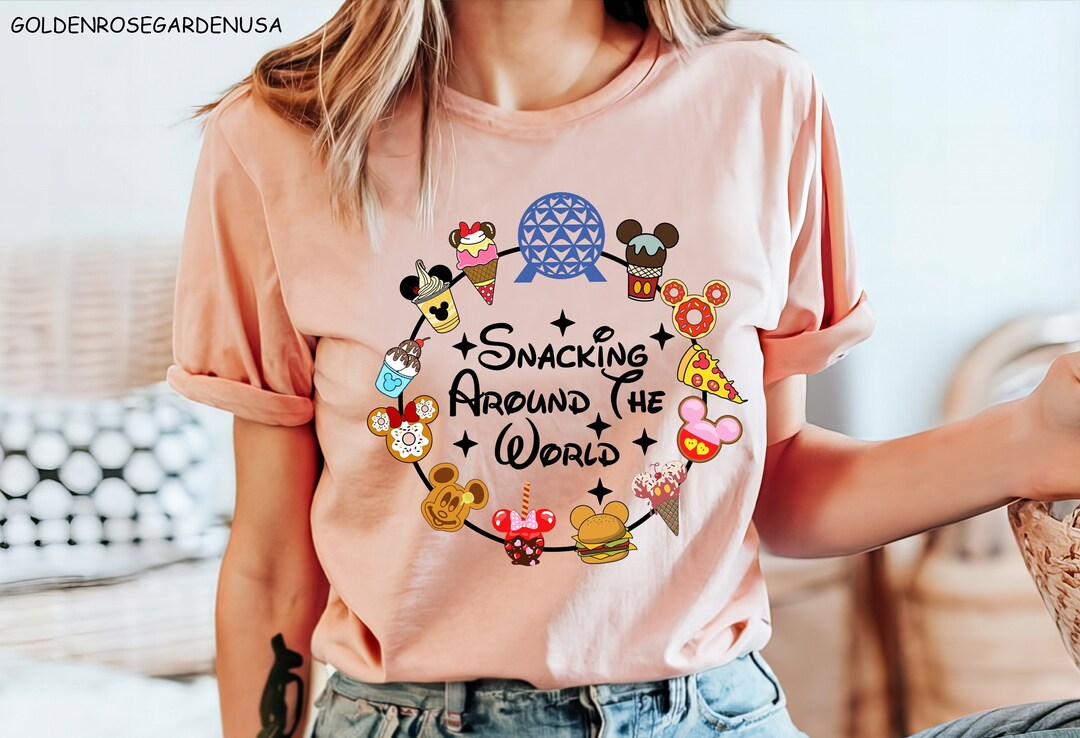 Disney Snacks Shirt, Snacking Around the World Shirt, Disney Family ...