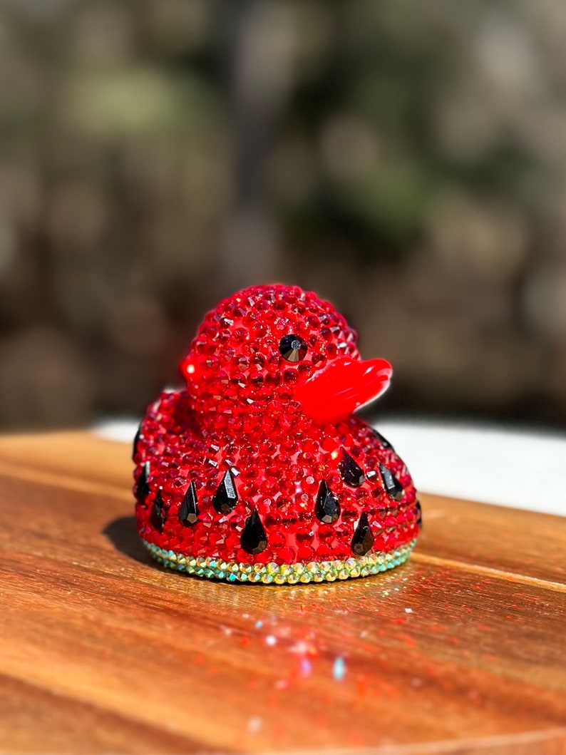 Strawberry Bedazzled Rubber Duck - Etsy