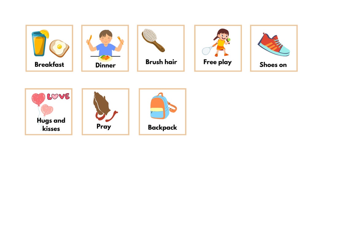 Kids Daily Responsibilities Chart, Printable Daily Routine, Chore Chart ...