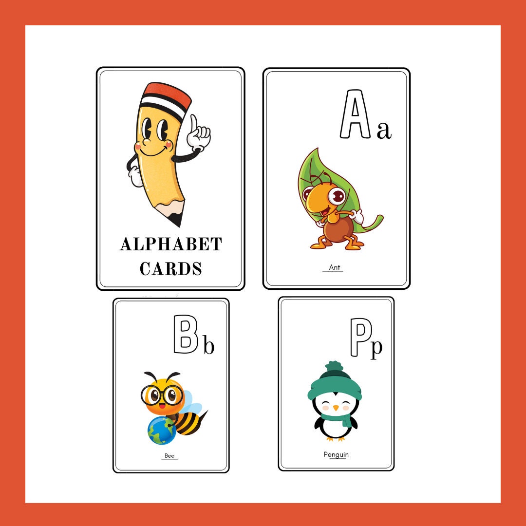 ABC Alphabet Cards for Classroom Use, Alphabet Flashcards for Home Use ...