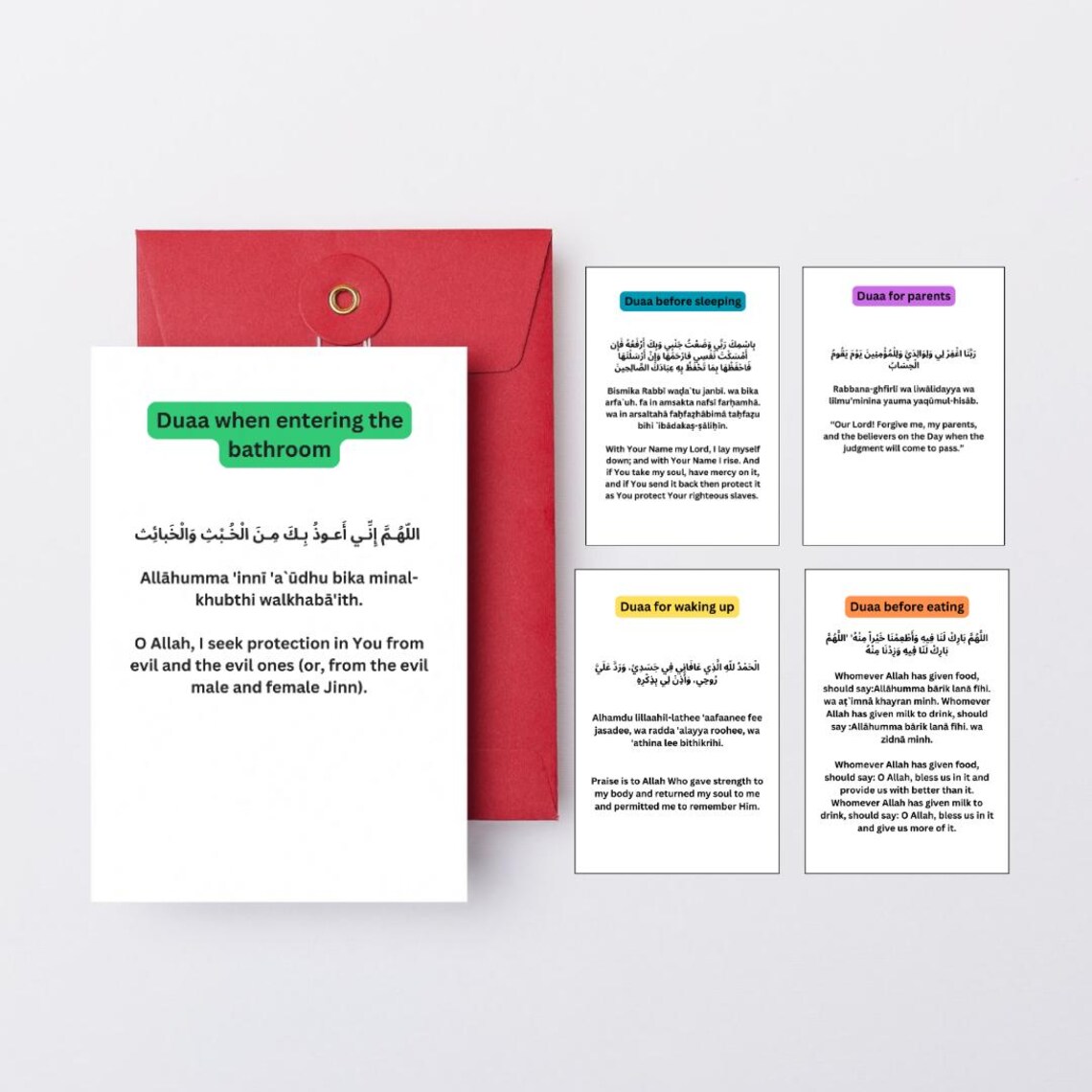 Daily Dua Flash Cards, Islamic Dua Flash Cards, Supplications for ...