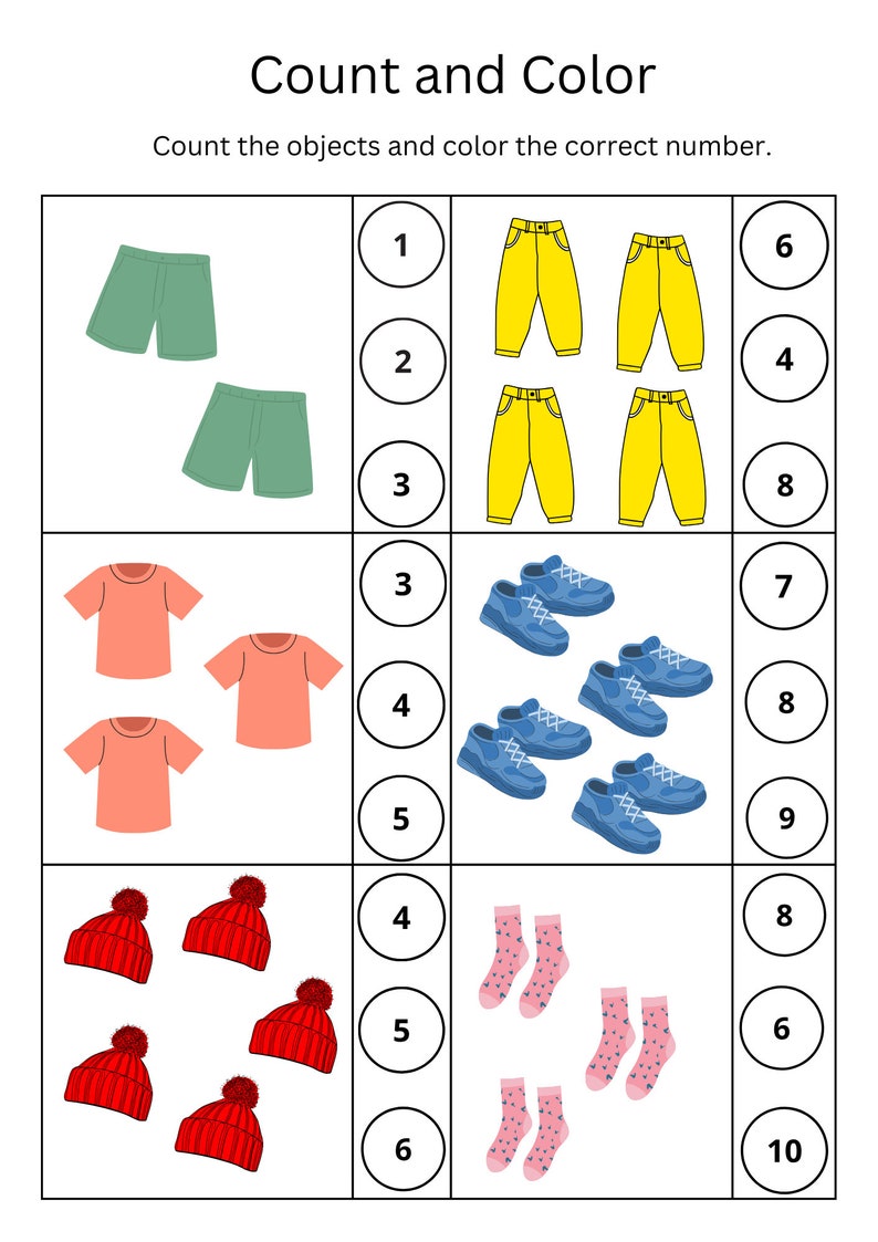 Counting Cards,matching Game,summer Games,toddler Matching Activity ...