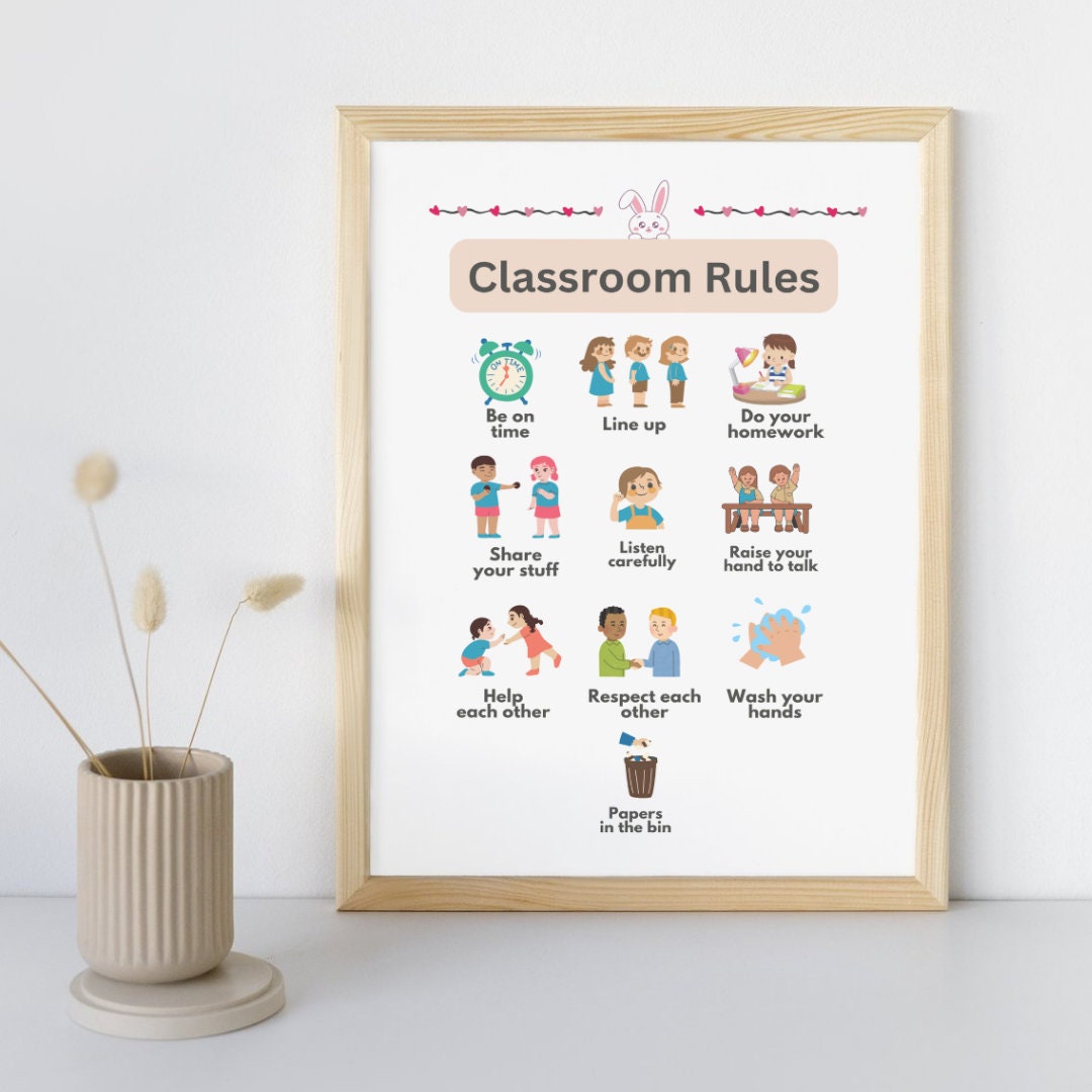 Printable Classroom Rules,daycare Rules,classroom Rules,daycare ...