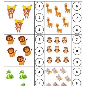 Counting Cards,matching Game,summer Games,toddler Matching Activity ...
