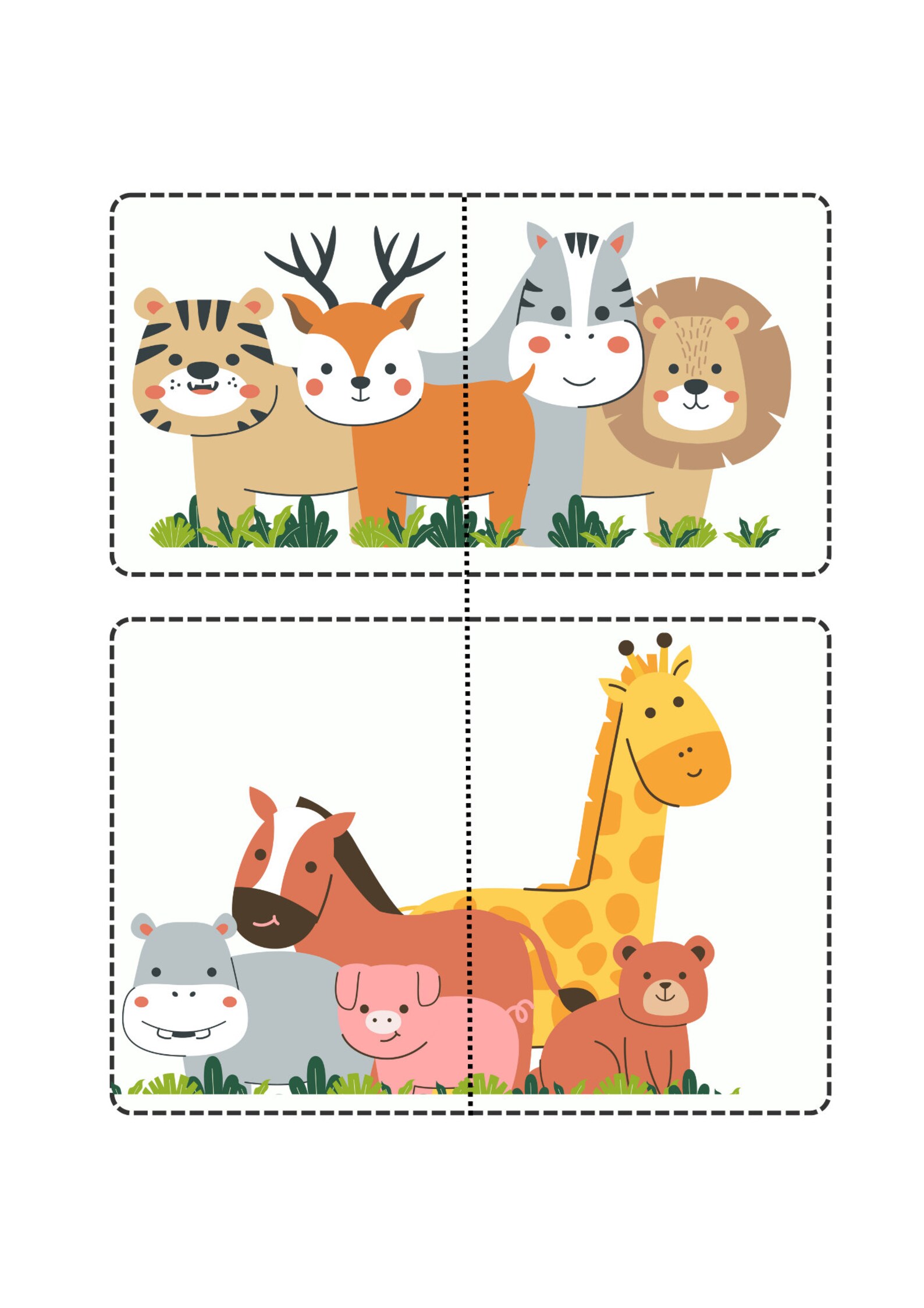 26 Animal Matching Cards Game,printable Games,toddler Matching Activity ...