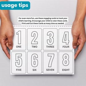 Numbers Poster 1-20,1-10 Numbers Cards,toddlers Preschool Activity ...