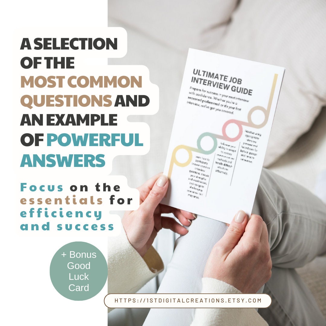 Job Interview Cards, Powerful Answers Common Sample Questions,star ...