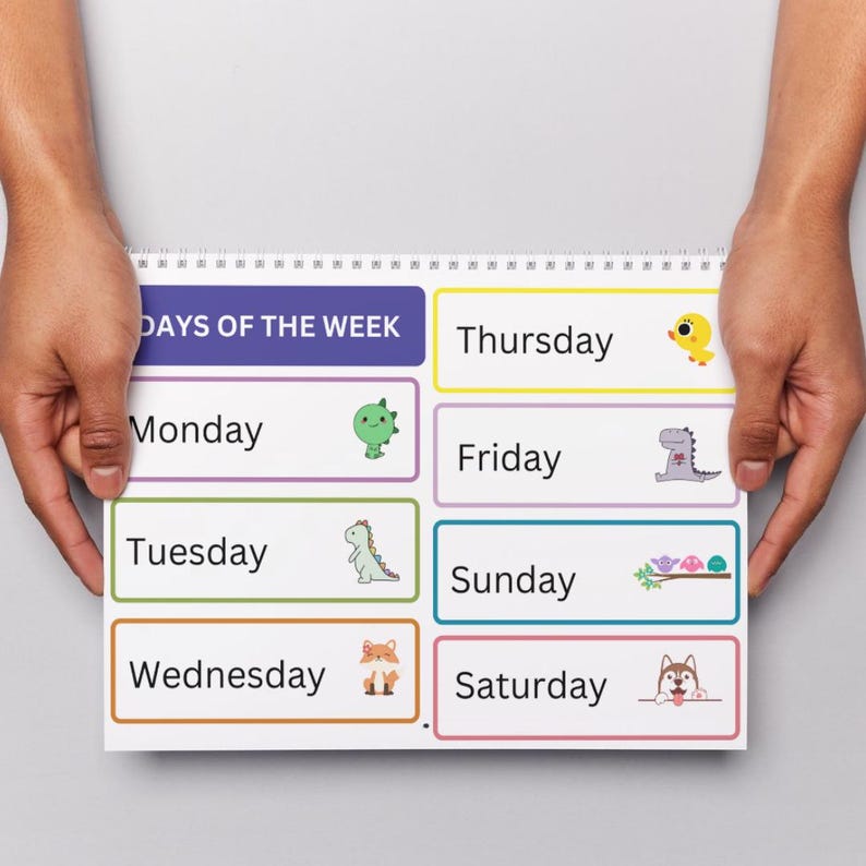 Days of the Week Printable,morning Binder,days of the Week Tracing,busy ...