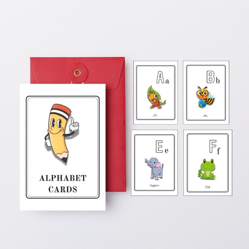Alphabet Cards for Classroom Use,din A6,alphabet Flashcards for ...