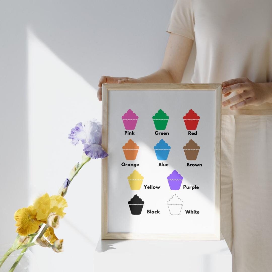 Colors Educational Poster,montessori Poster,learn Colors,classroom ...