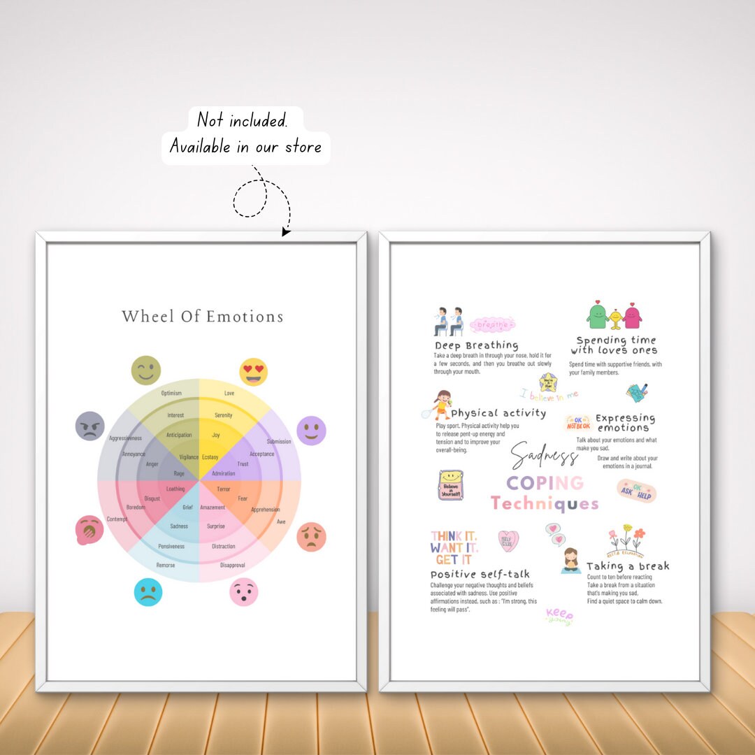 Emotional Wheel,sadness Coping Skills Techniques,feelings Thermometer ...