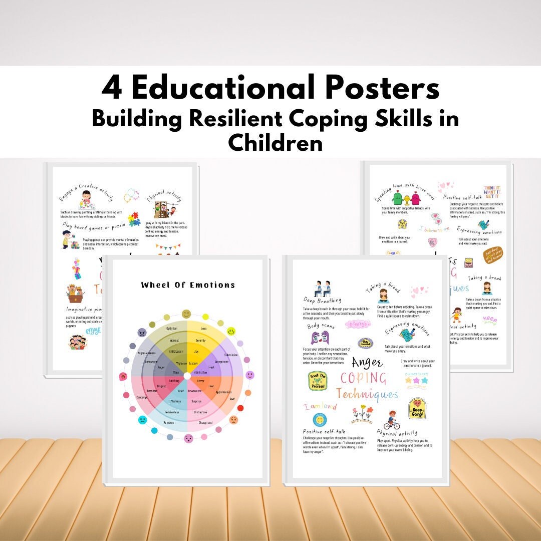 Coping Skills Techniques,emotional Wheel,heart Feeling Wheel,anger ...