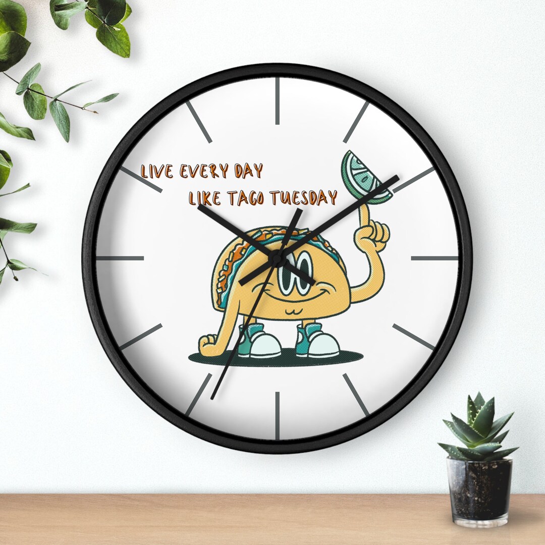 Taco Tuesday Wall Clock - Etsy