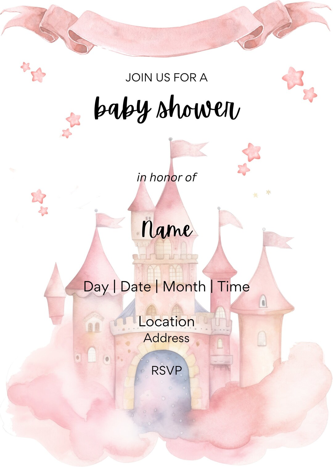 Princess Baby Shower Invitation - Etsy