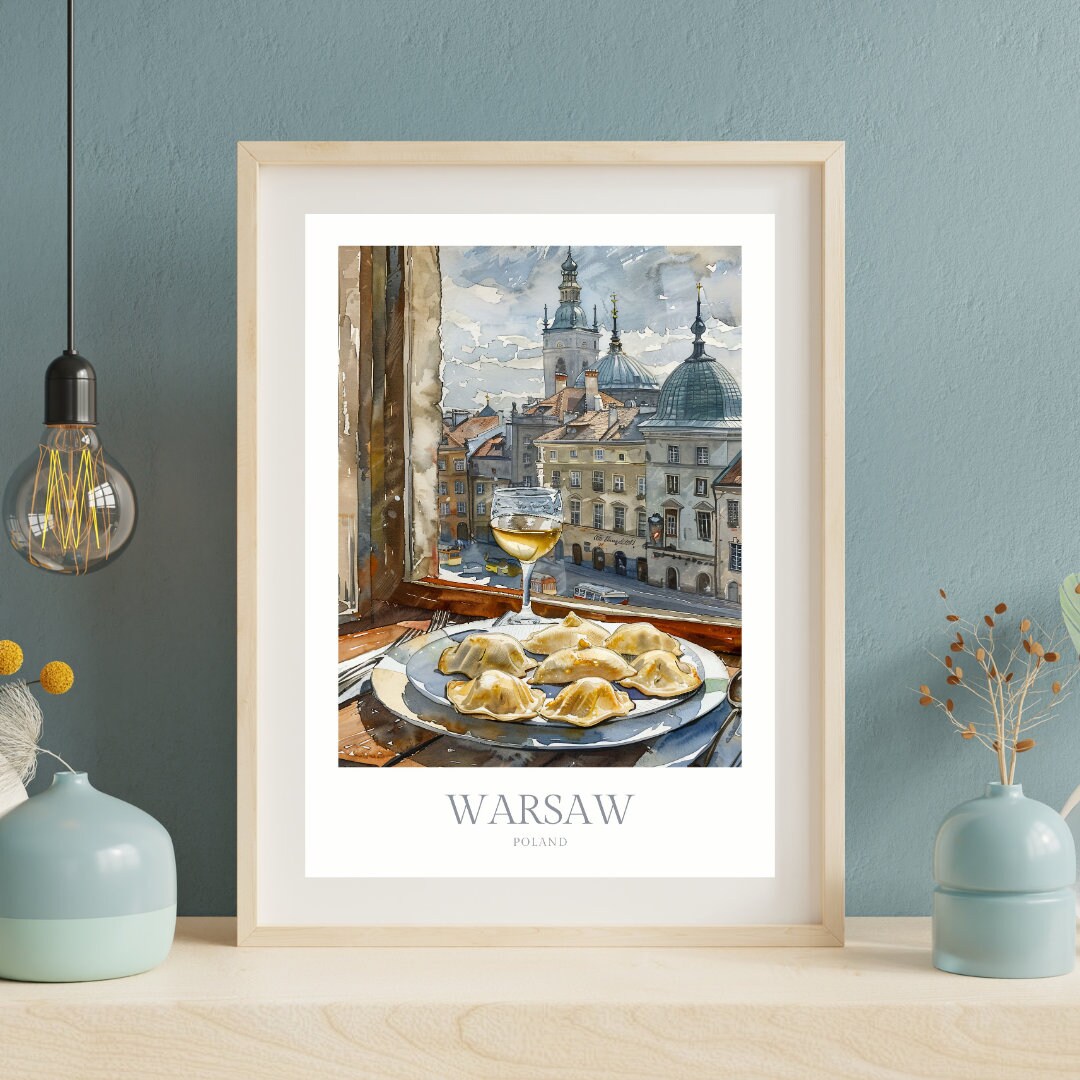 Warsaw Poland Watercolor Poster Digital Download Printable Wall Art ...