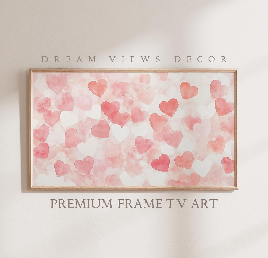 Valentine's Day Frame TV Art for Samsung Frame TV Valentine Hearts ...