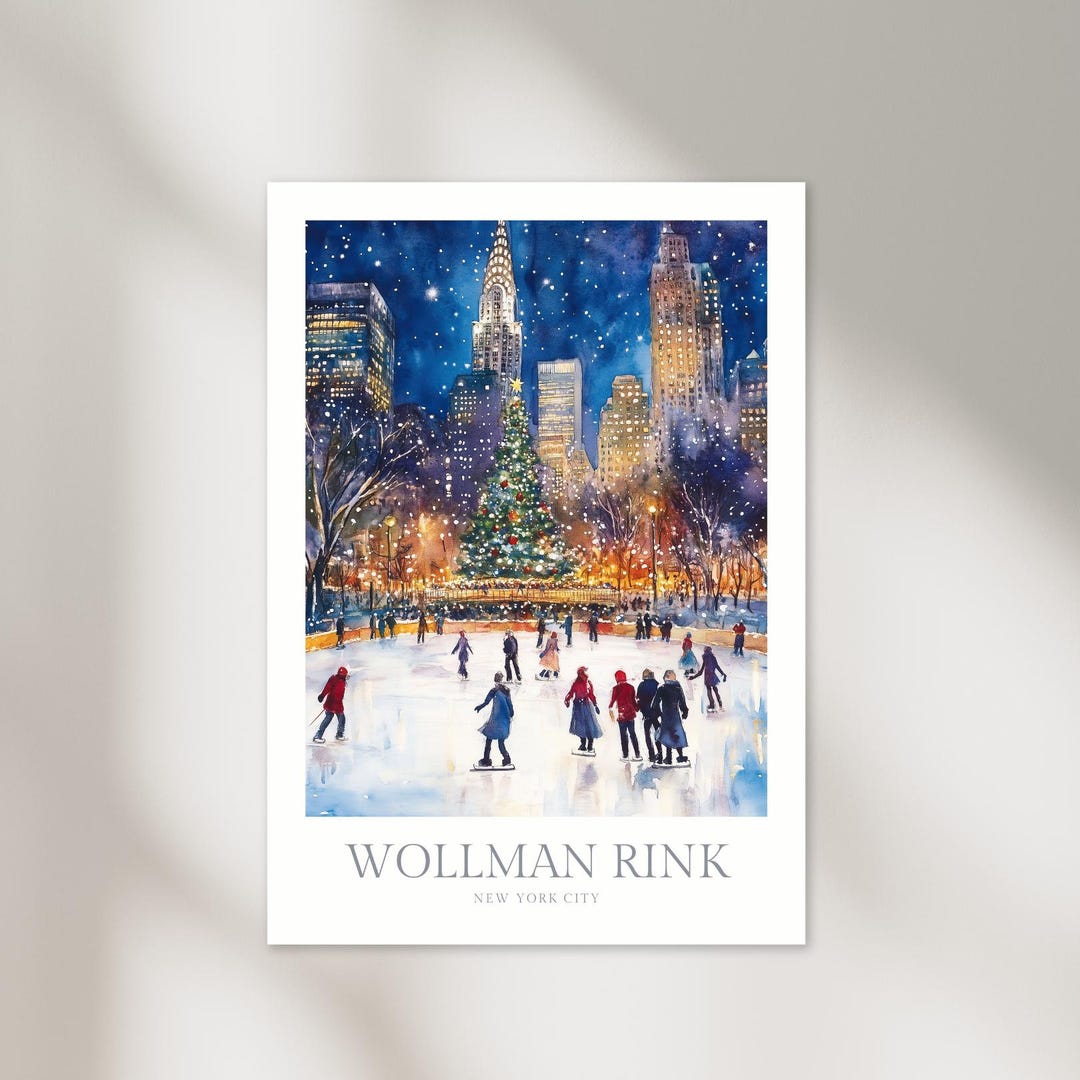 Wollman Rink Watercolor Poster Digital Download Printable Home Decor ...