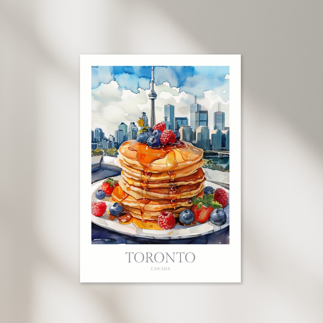 Toronto Canada Watercolor Poster Digital Download Toronto Printable ...