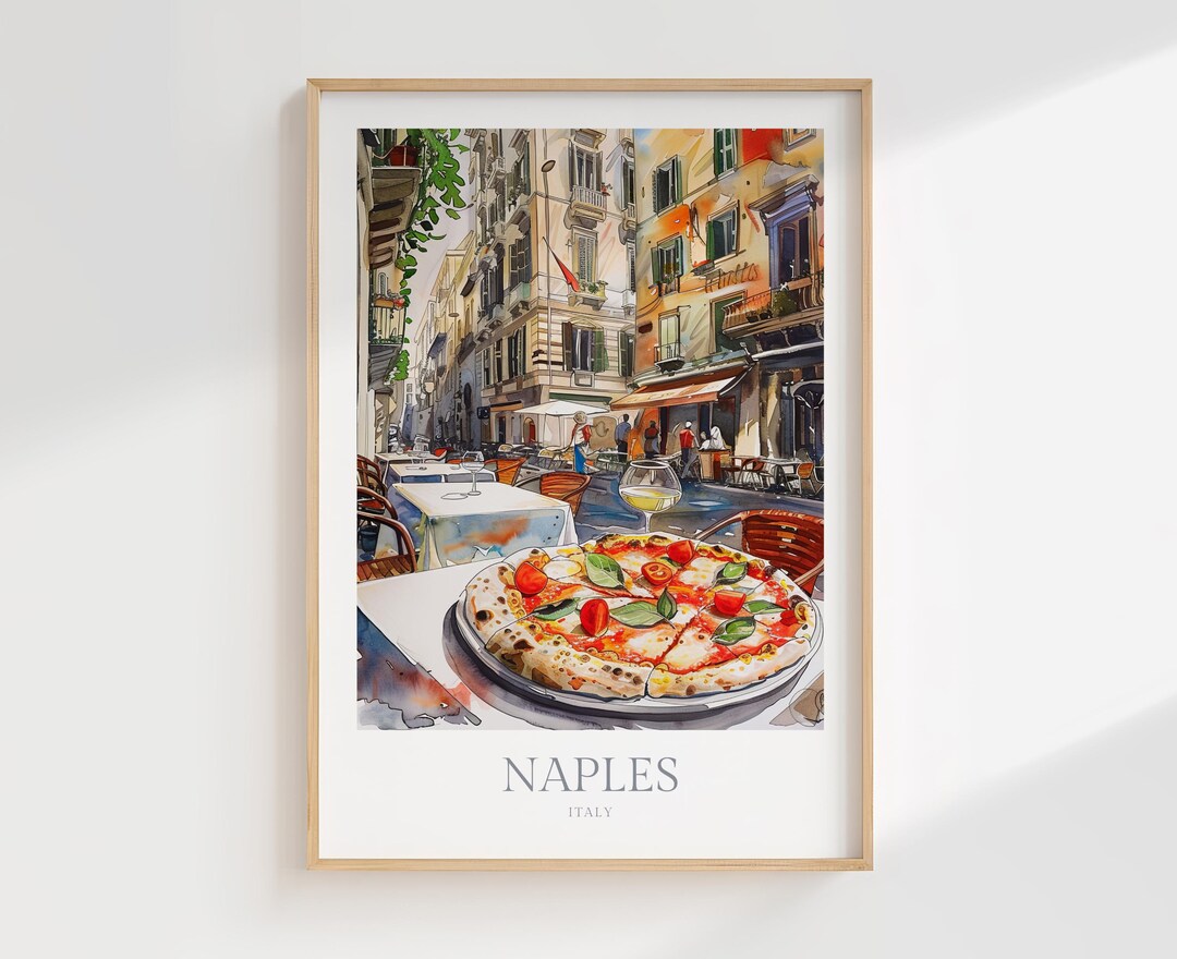Naples Italy Watercolor Poster Digital Download Printable Decor Naples ...