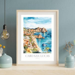 Cabo San Lucas Print Mexico Watercolor Poster Digital Download ...