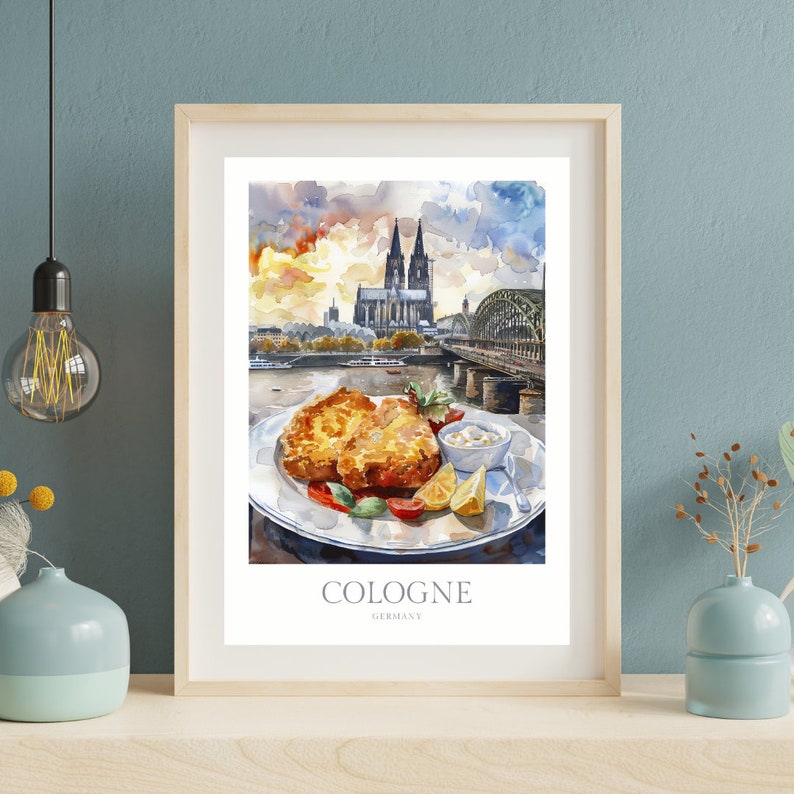Cologne Watercolor Poster Digital Download Cologne Printable Wall Art ...