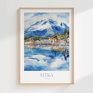 Sitka Print Alaska Watercolor Poster Digital Download Sitka Digital ...