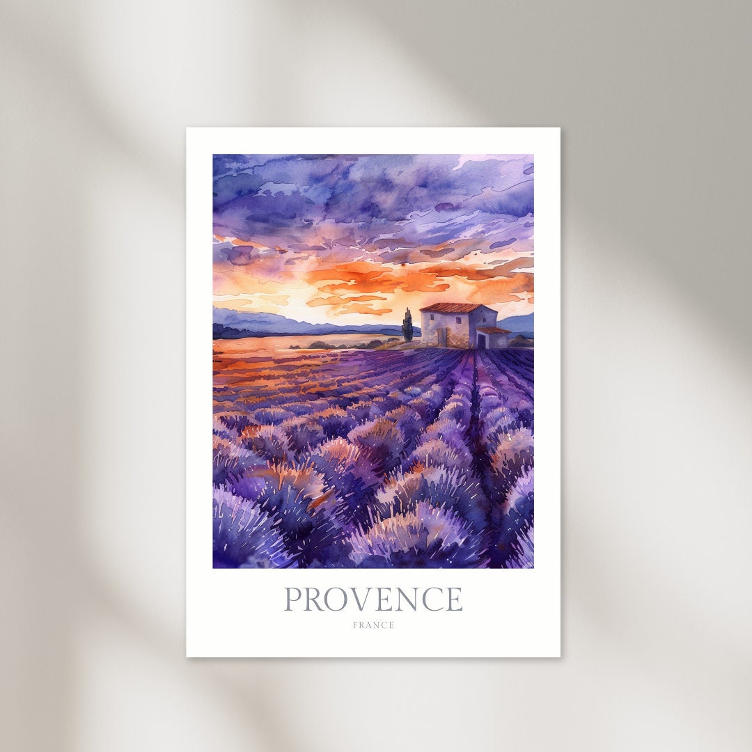 Provence France Watercolor Poster Digital Download France Printable ...