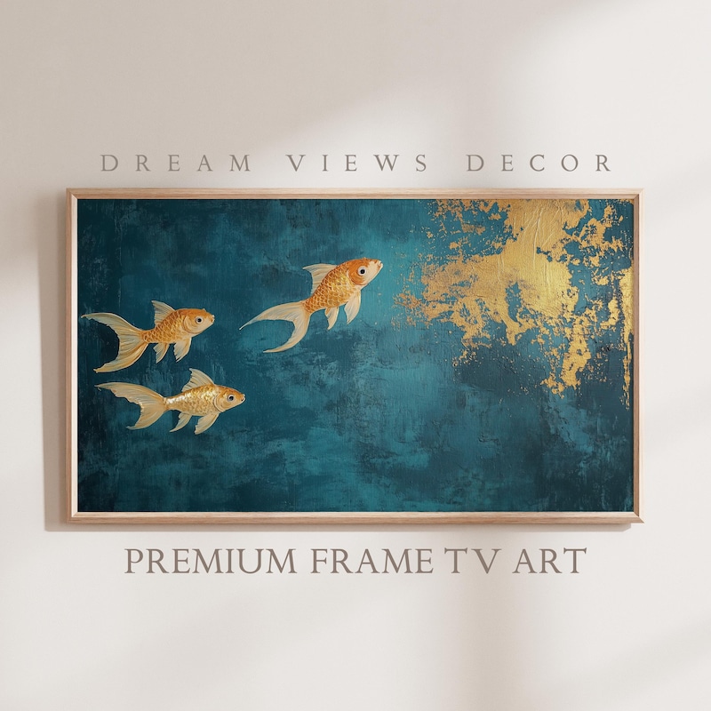 Frame Tv Art Fishes - Etsy UK