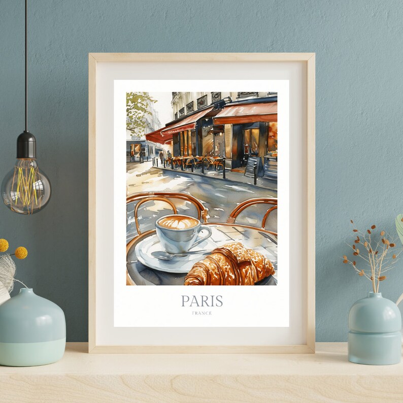 Paris Cafe Watercolor Print, French Home Decor (digital Download) - Etsy