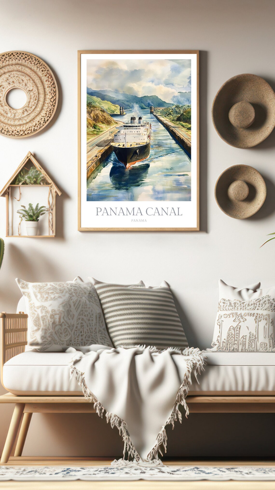 Panama Canal Watercolor Poster Panama Digital Download Printable Wall ...