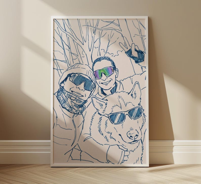 Retrato de Família Personalizado - Impressão Artística Personalizada ...
