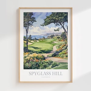 Spyglass Hill California Watercolor Poster Digital Download Pebble ...