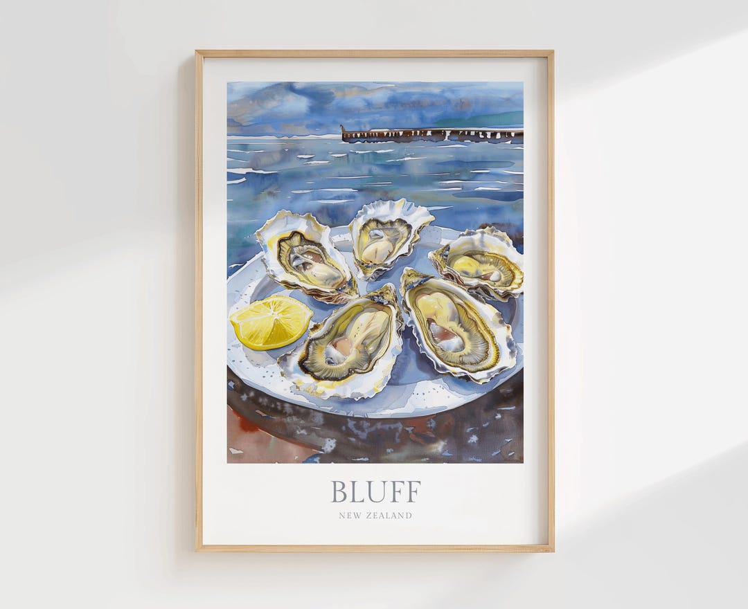 Bluff New Zealand Watercolor Poster Digital Download Printable Wall Art ...