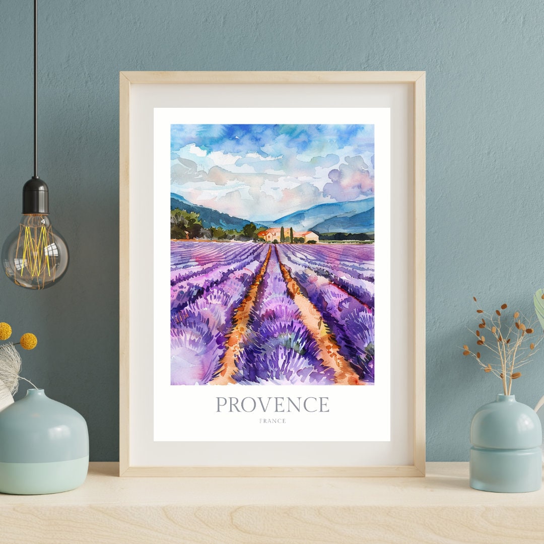 Provence Watercolor Poster Digital Download Provence Printable Wall Art ...