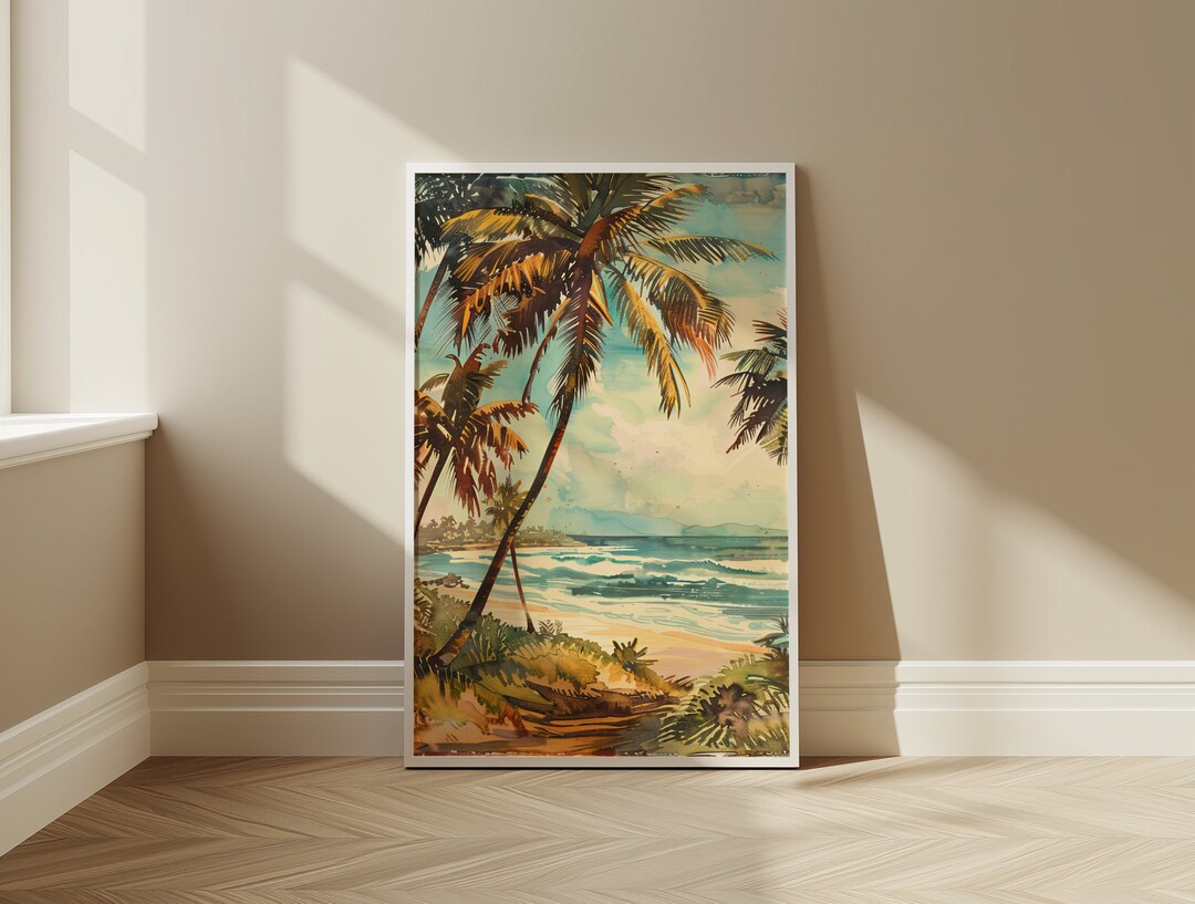 Lahaina Vintage Watercolor Painting Digital Download Printable Wall Art ...