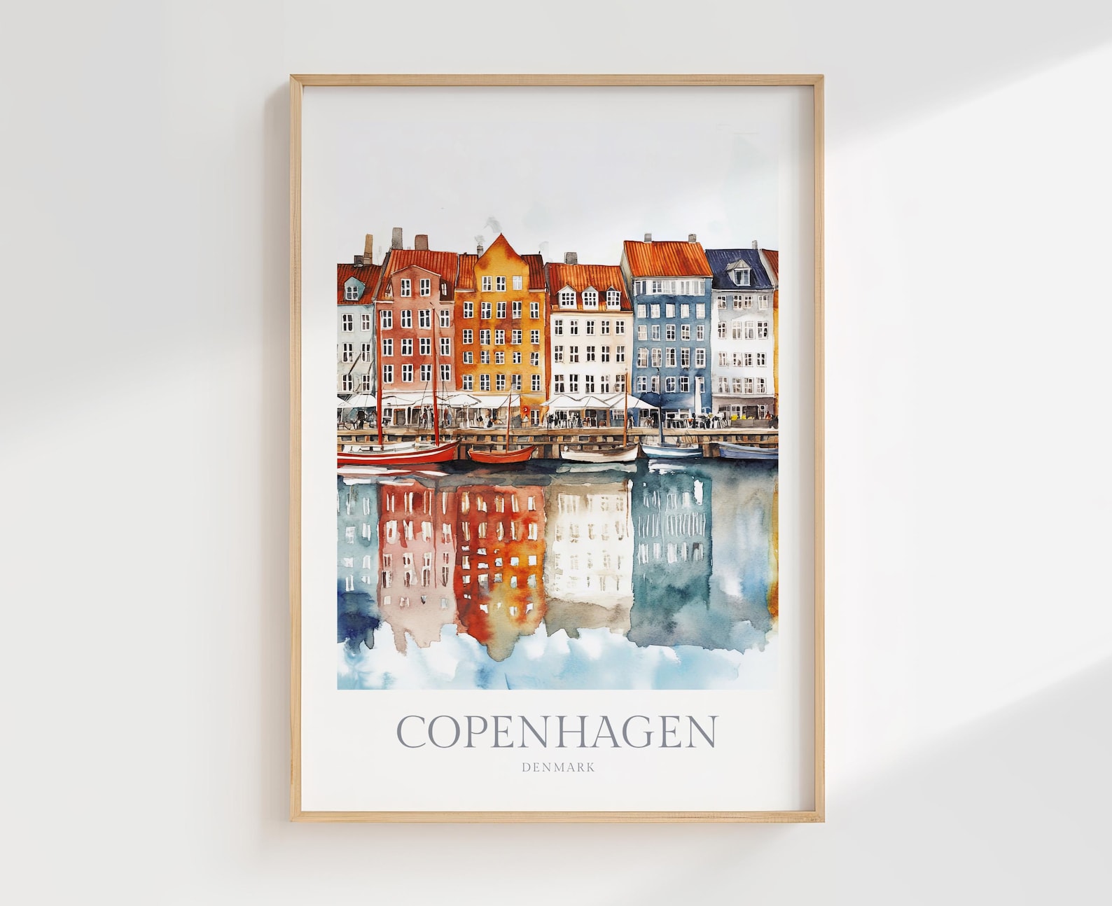 Copenhagen Denmark Watercolor Poster Digital Download Denmark Printable ...